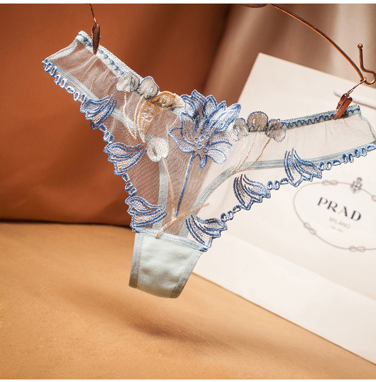 Badu Bg Прозрачни дамски прашки със стандартна талия и бродерия Badu Bg